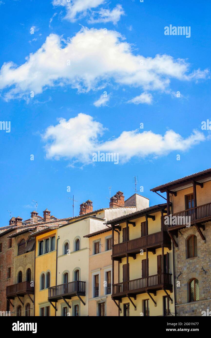 Medieval buildings blue sky hi-res stock photography and images - Alamy