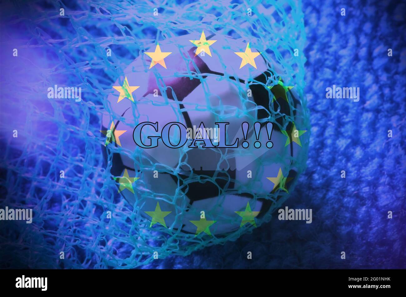 Soccer ball inside the european flag Stock Photo - Alamy