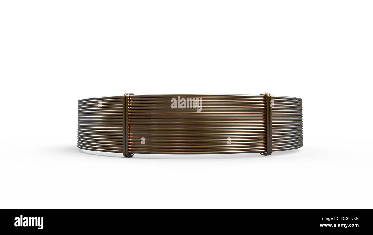 copper wire skein. isolated cg industrial 3D illustration Stock Photo ...