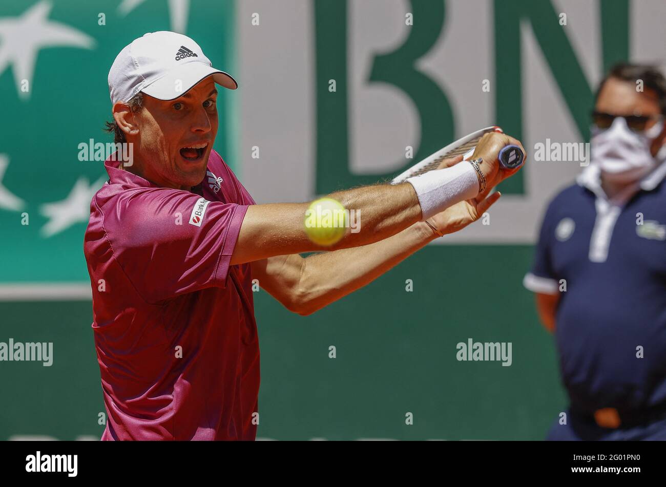 Dominic Thiem (AUT) during Grand Slam French Open tennis tournament on ...