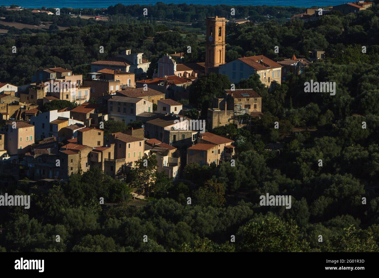 FRANCE. CORSICA. HAUTE-CORSE (2B) BALAGNE REGION. AREGNO VILLAGE Stock ...