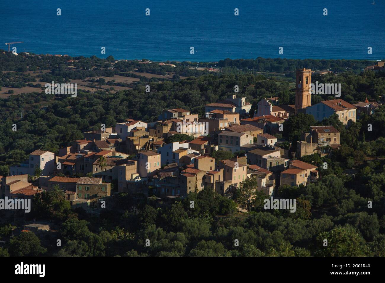 FRANCE. CORSICA. HAUTE-CORSE (2B) BALAGNE REGION. AREGNO VILLAGE Stock ...