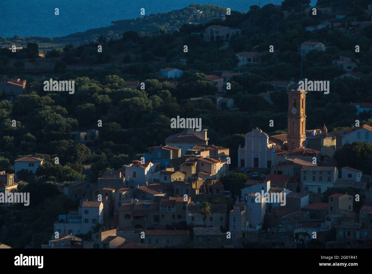 FRANCE. CORSICA. HAUTE-CORSE (2B) BALAGNE REGION. AREGNO VILLAGE Stock ...
