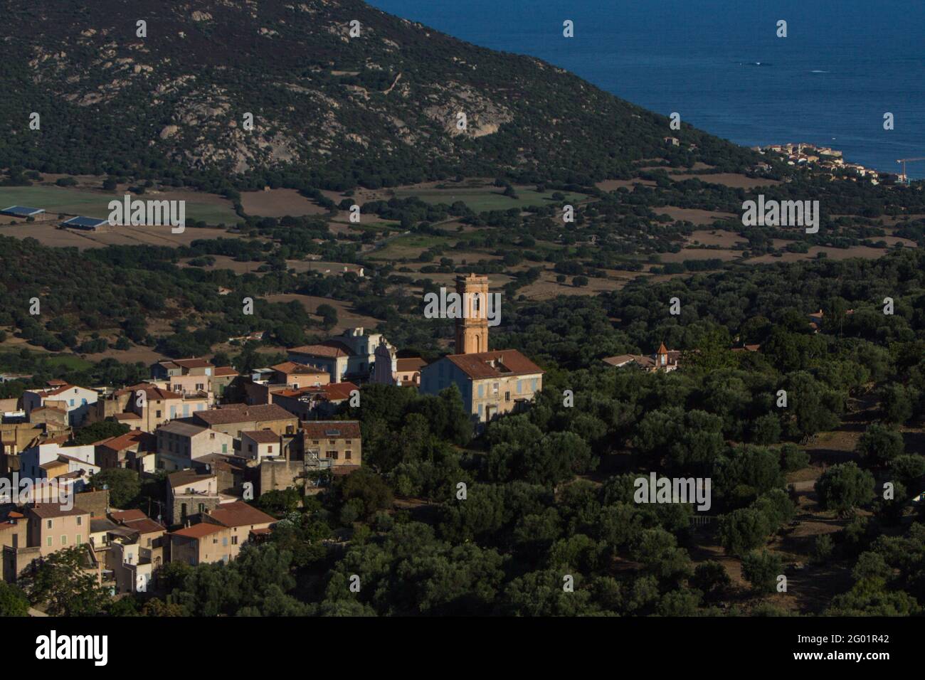 FRANCE. CORSICA. HAUTE-CORSE (2B) BALAGNE REGION. AREGNO VILLAGE Stock ...