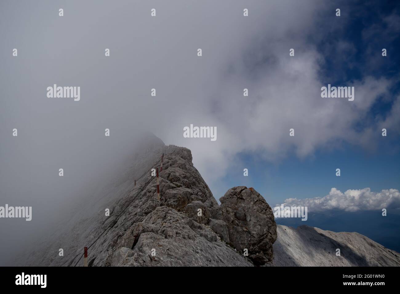 Hiking to Koncheto, view across the peaks of the Pirin Mountains in ...
