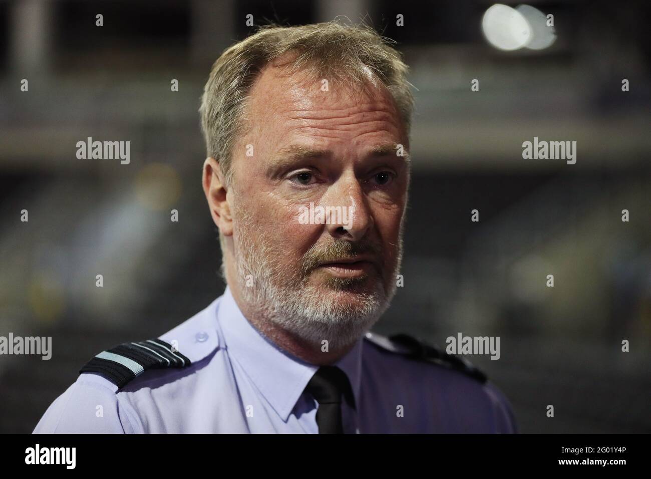 Air Marshal Sean Reynolds during a visit to the SSE Arena in Belfast ...