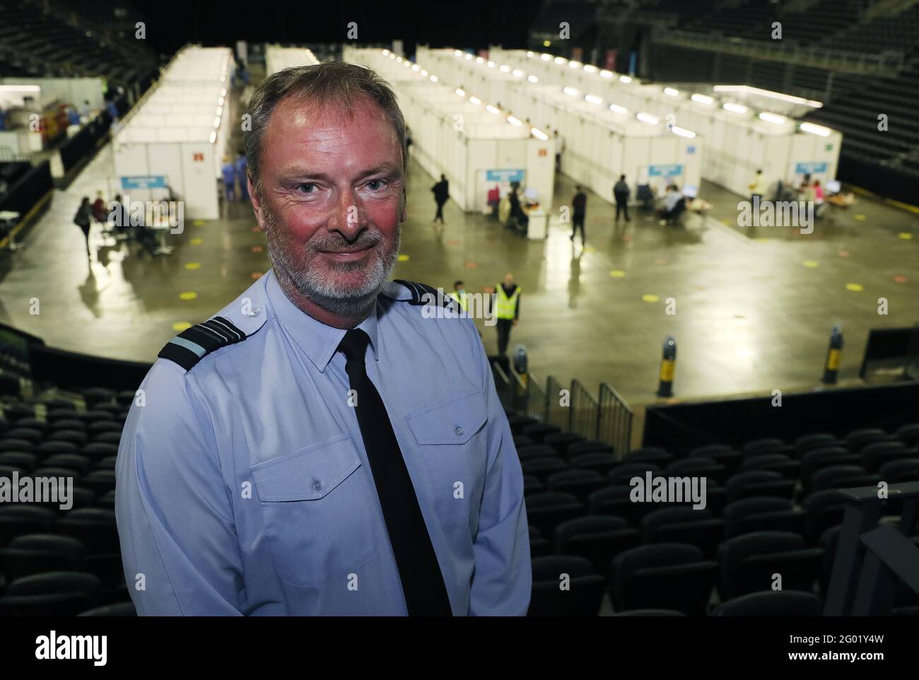 Air Marshal Sean Reynolds during a visit to the SSE Arena in Belfast ...