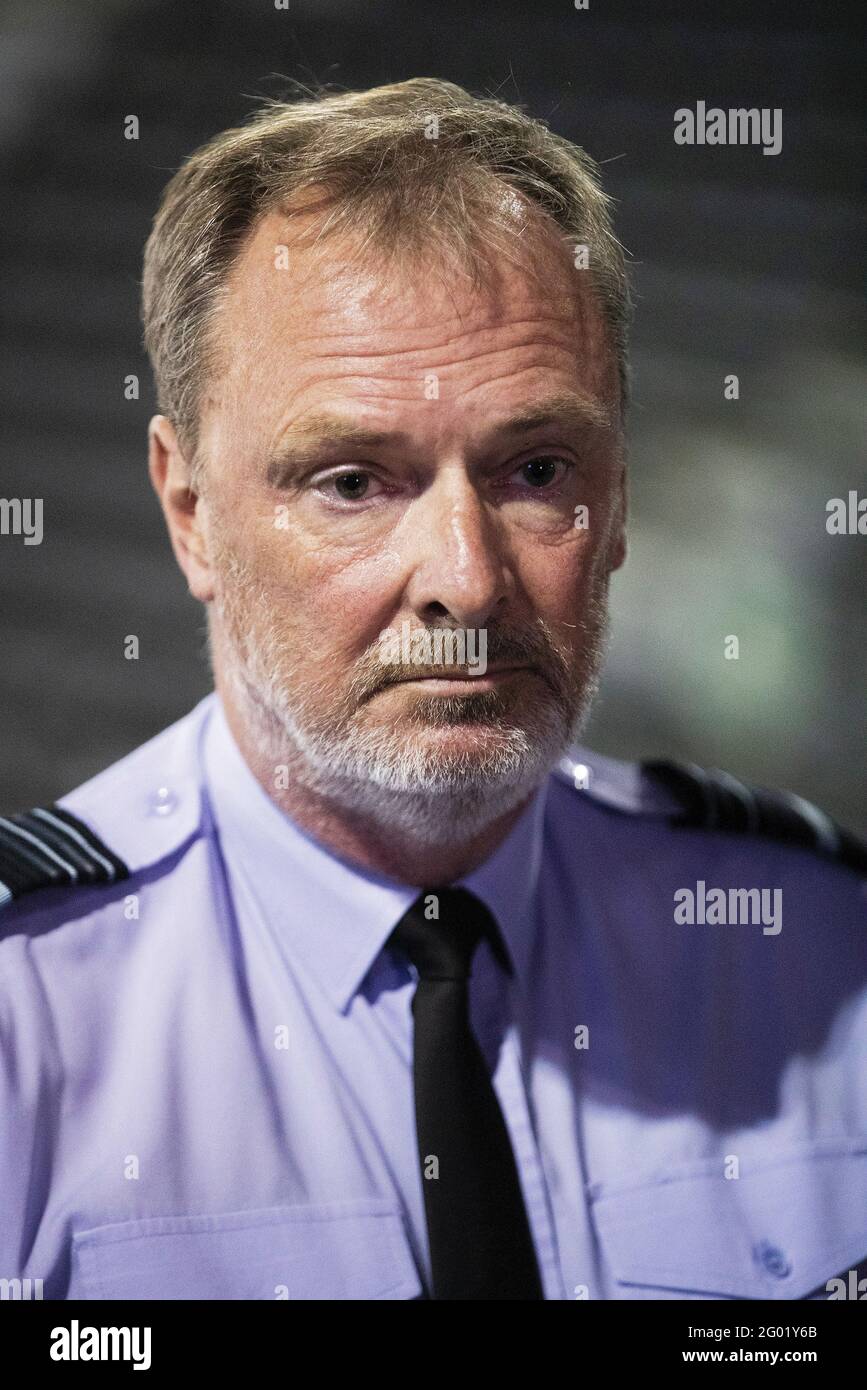 Air Marshal Sean Reynolds during a visit to the SSE Arena in Belfast ...