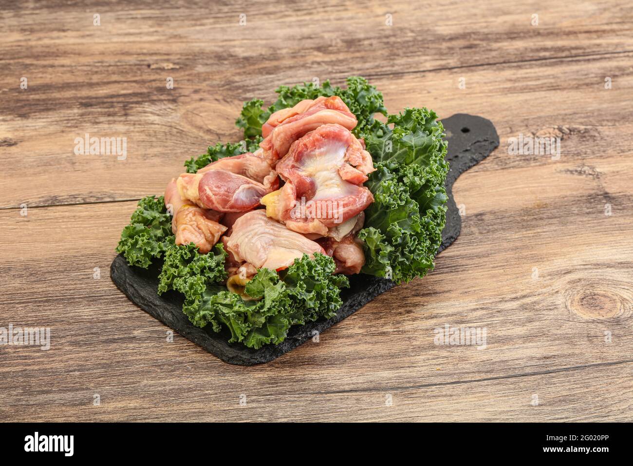 Raw tasty chicken stomach for cooking Stock Photo - Alamy