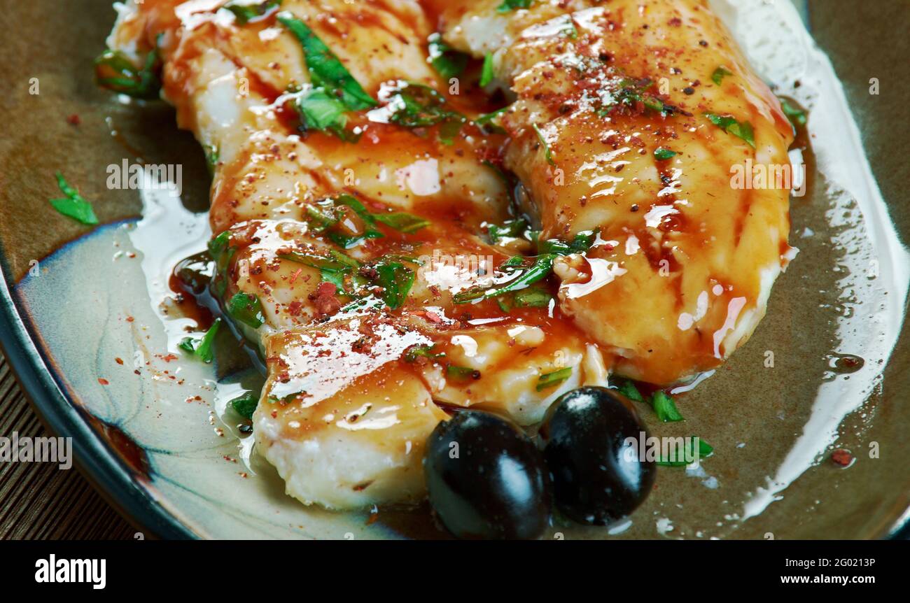 Chinese Pan-Fried Codfish Fillet jian yín xue yu Stock Photo - Alamy