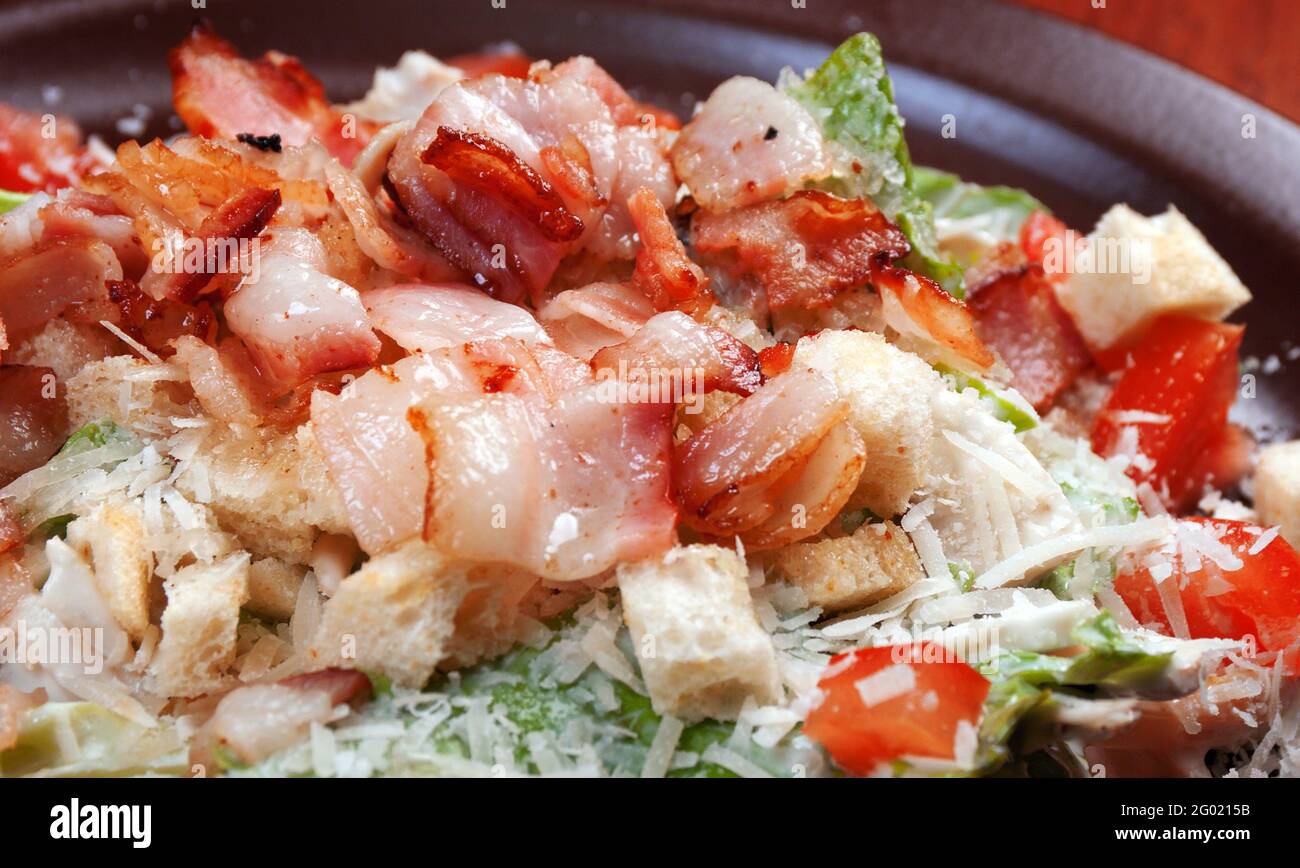 Salatka z boczkiem - raditional Salad From Poland , prepared with ...