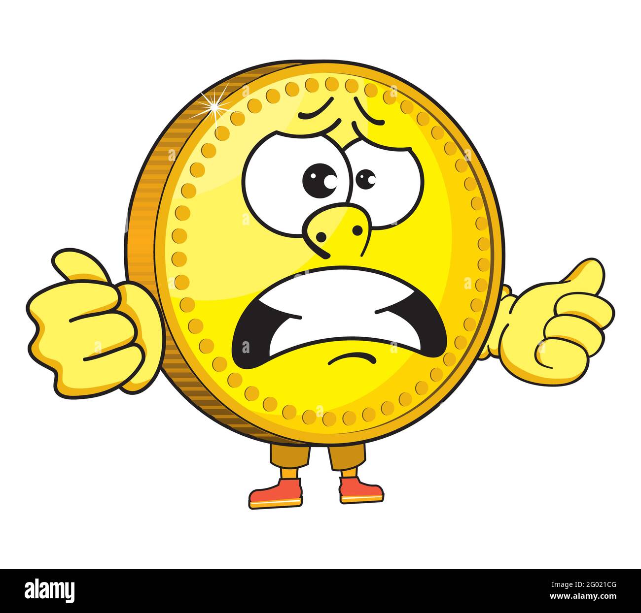 Gold coin, cute cartoon emoticon mascot. Golden Coin Cartoon Character ...