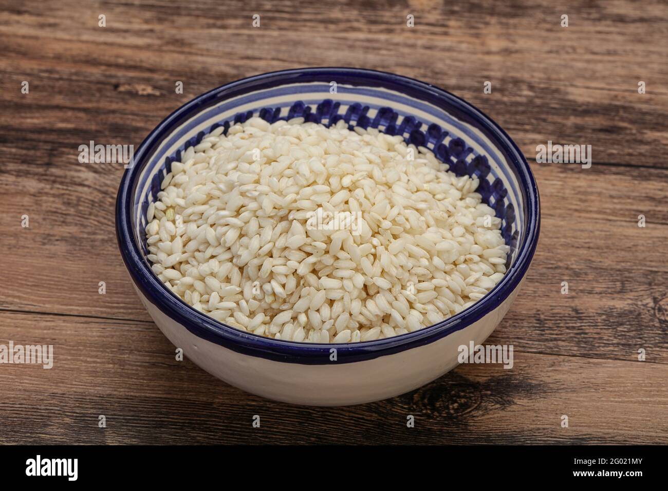Raw Italian arborio rice for Risotto Stock Photo - Alamy