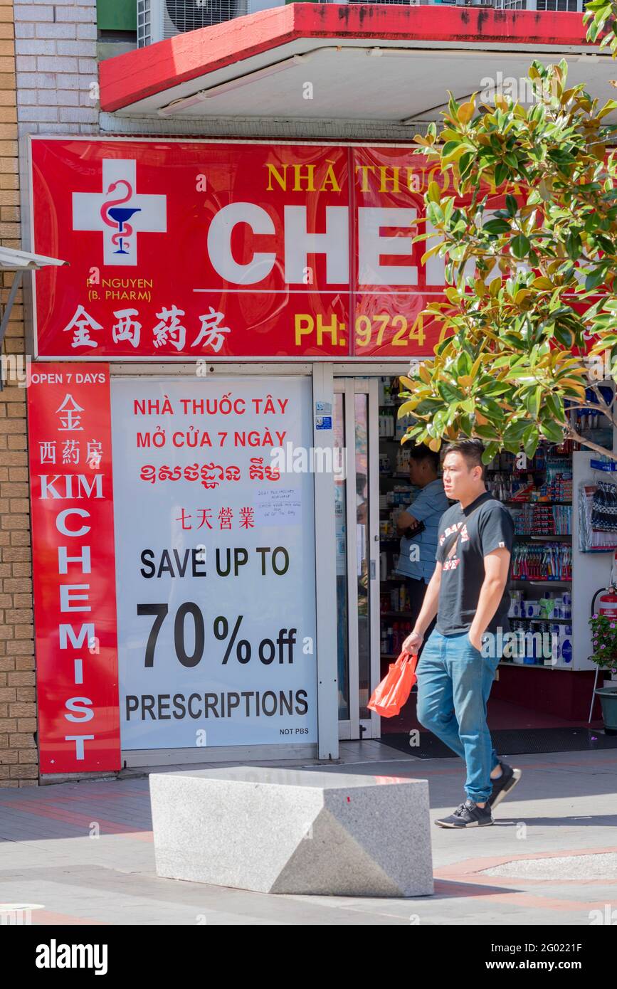 A chemist or pharmacy in the Sydney suburb of Cabramatta New South ...