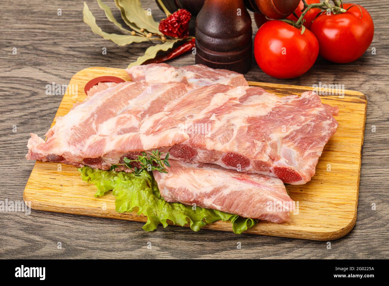 Raw pork ribs meat for cooking Stock Photo - Alamy