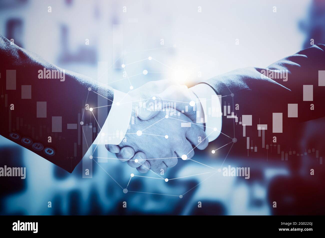 Handshake, business person agreement. Stock market and investment ...