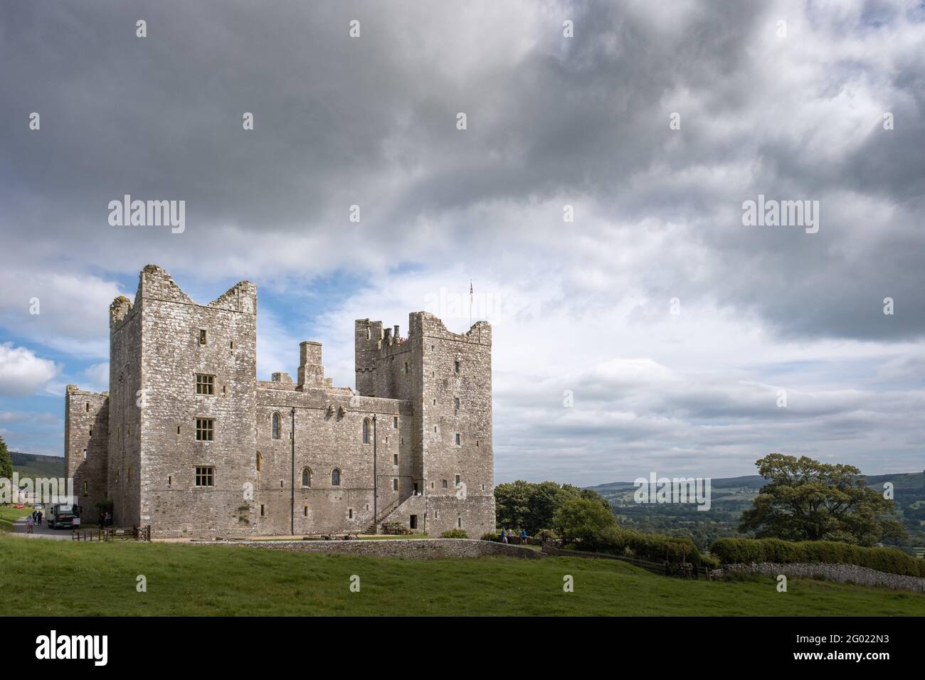 The mighty medieval Bolton Castle with views over the Wensleydale ...