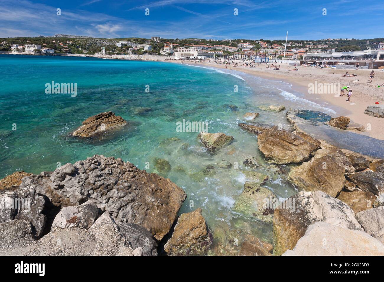 FRANCE, PACA, CASSIS,13, BOUCHES-DU-RHONE , GRANDE MER BEACH Stock ...