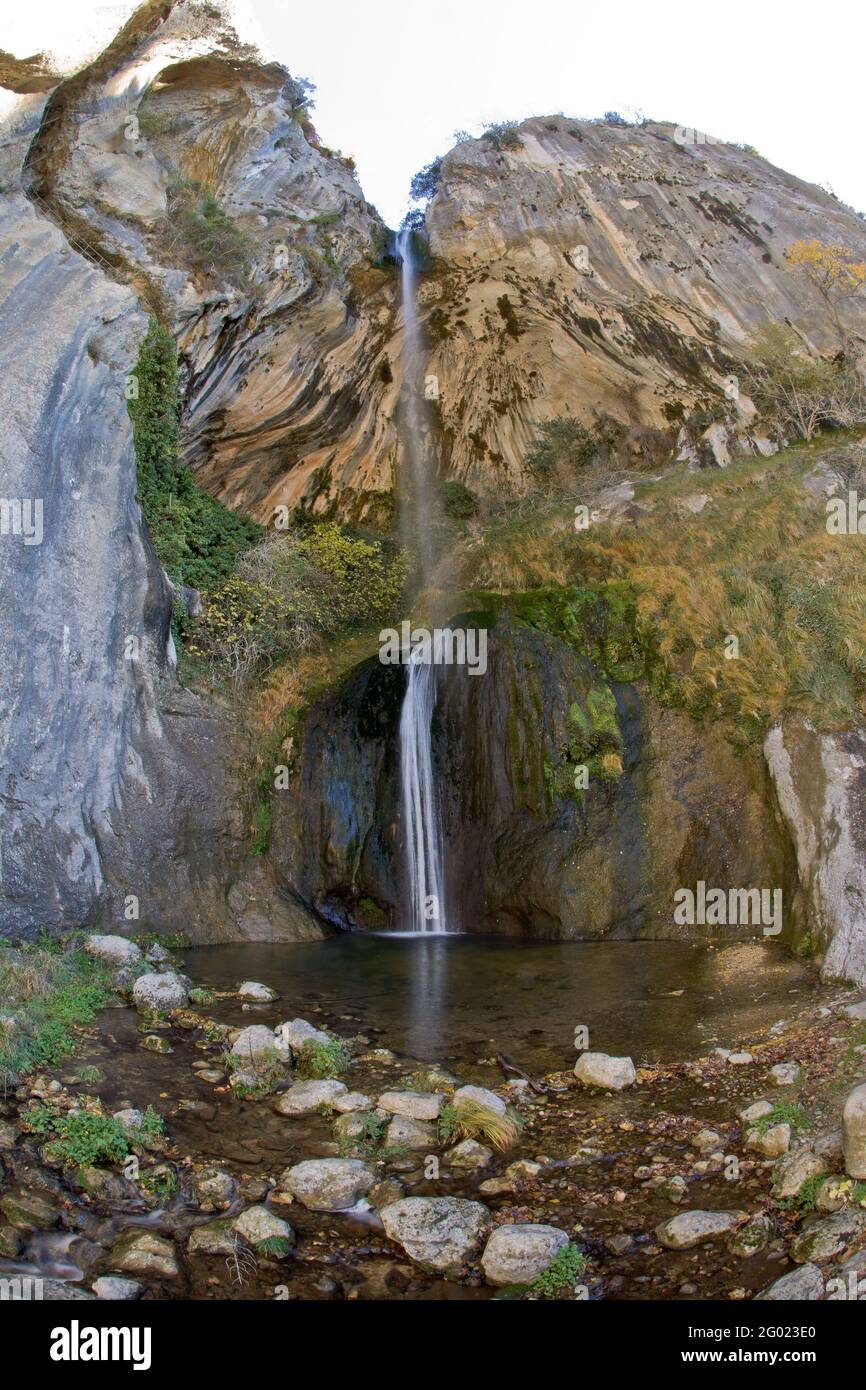 FRANCE, ALPES-MARITIMES, 06, COURMES CASCADE, GORGES DU LOUP Stock ...