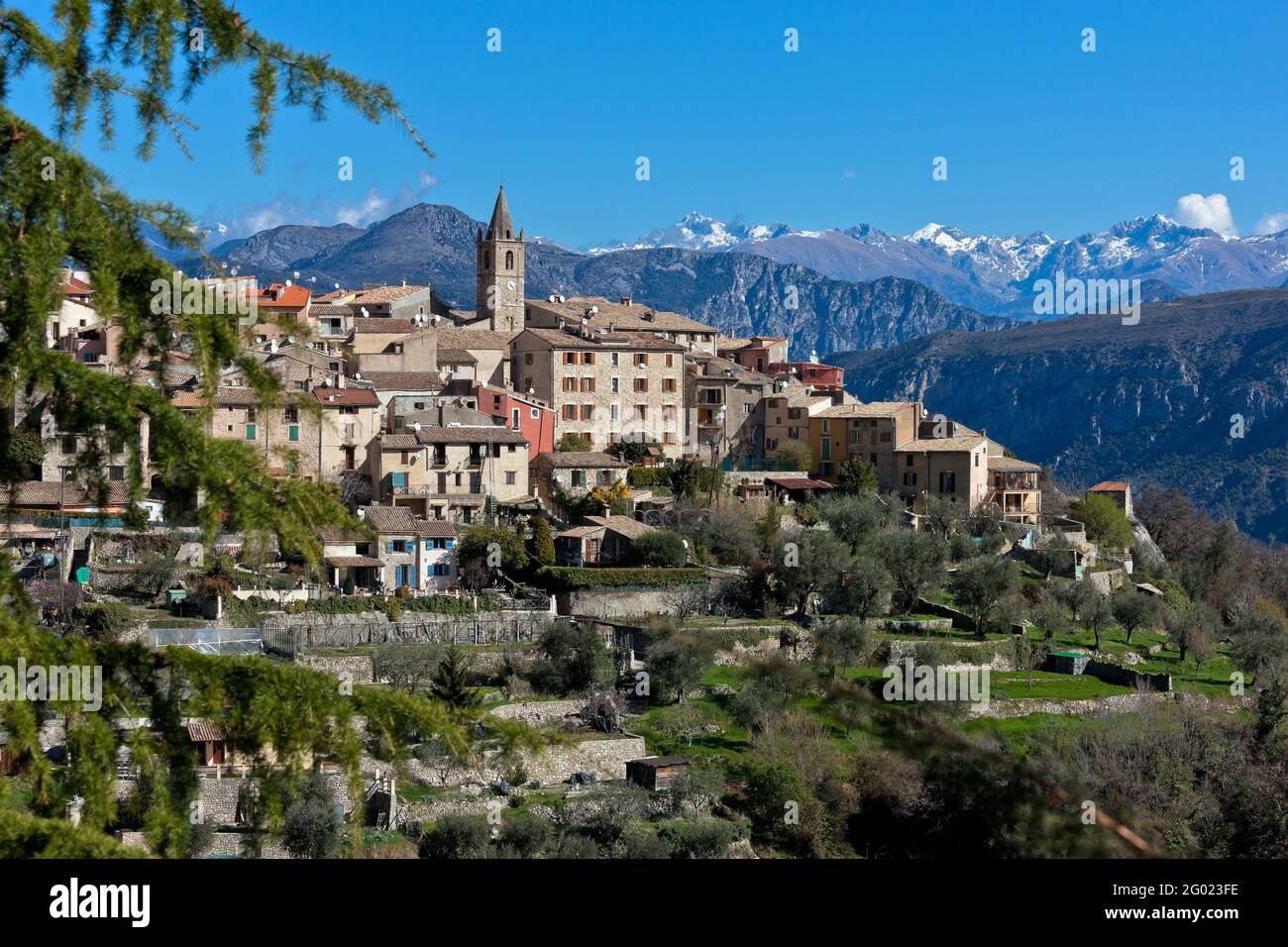 FRANCE, ALPES-MARITIMES, 06, LE BROC VILLAGE Stock Photo - Alamy