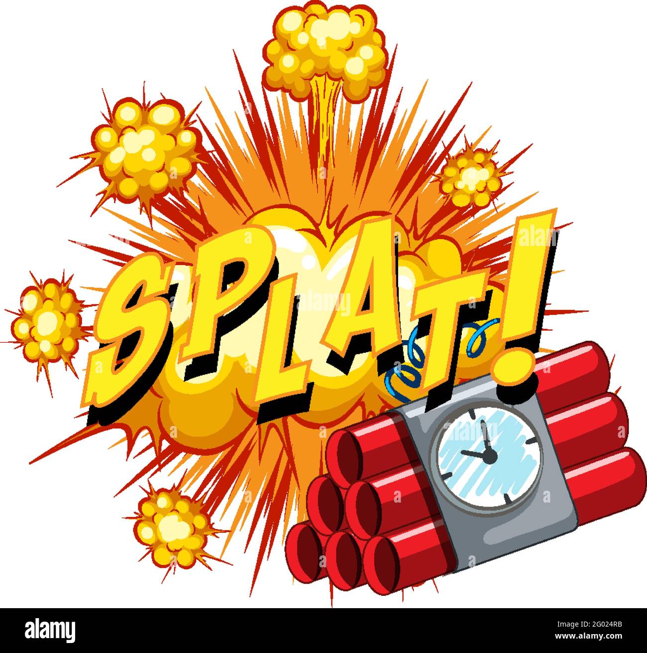 Comic speech bubble with splat text illustration Stock Vector Image ...