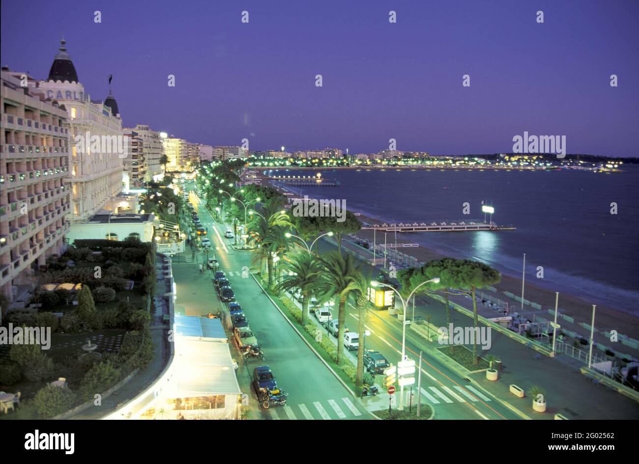 FRANCE. ALPES-MARITIMES (06) FRENCH RIVIERA CANNES AT NIGHT Stock Photo ...