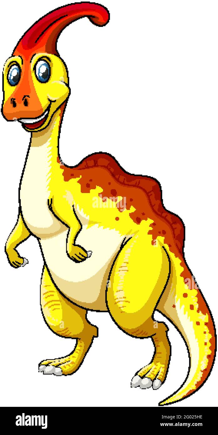 A Parasaurus dinosaur cartoon character illustration Stock Vector Image ...