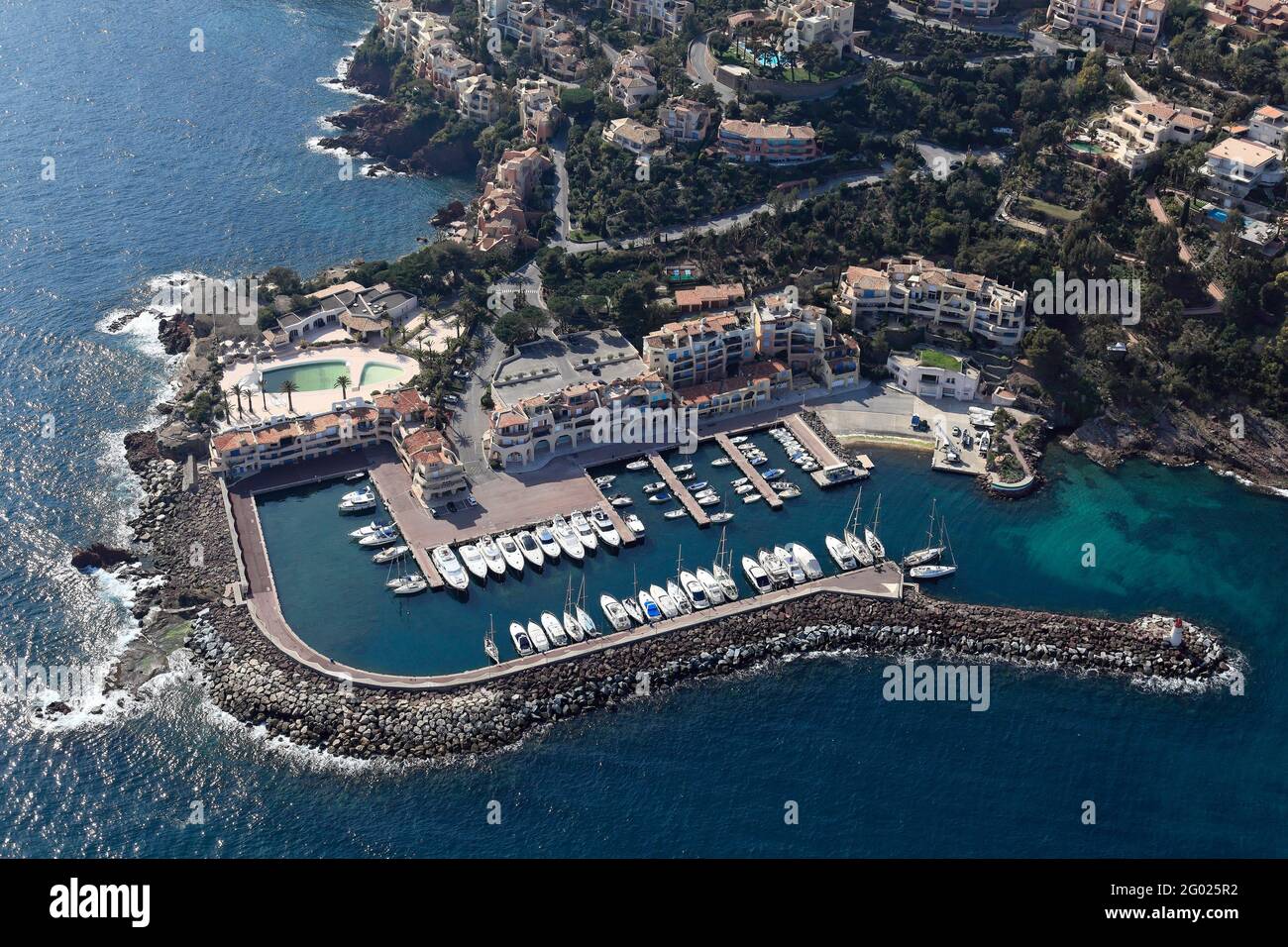 FRANCE 06 (ALPES-MARITIMES) THE MARINA OF "PORT LA GALERE" (AERIAL VIEW ...