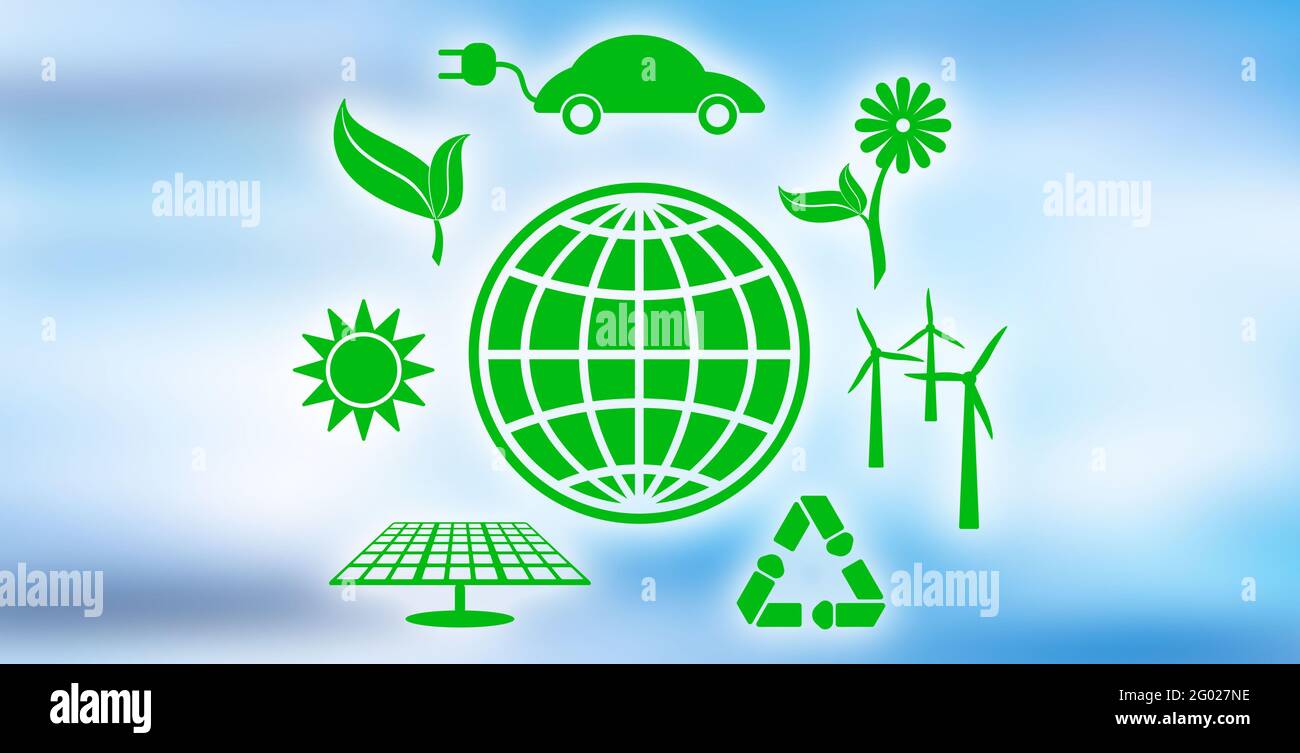 Illustration of a clean energy concept Stock Photo - Alamy