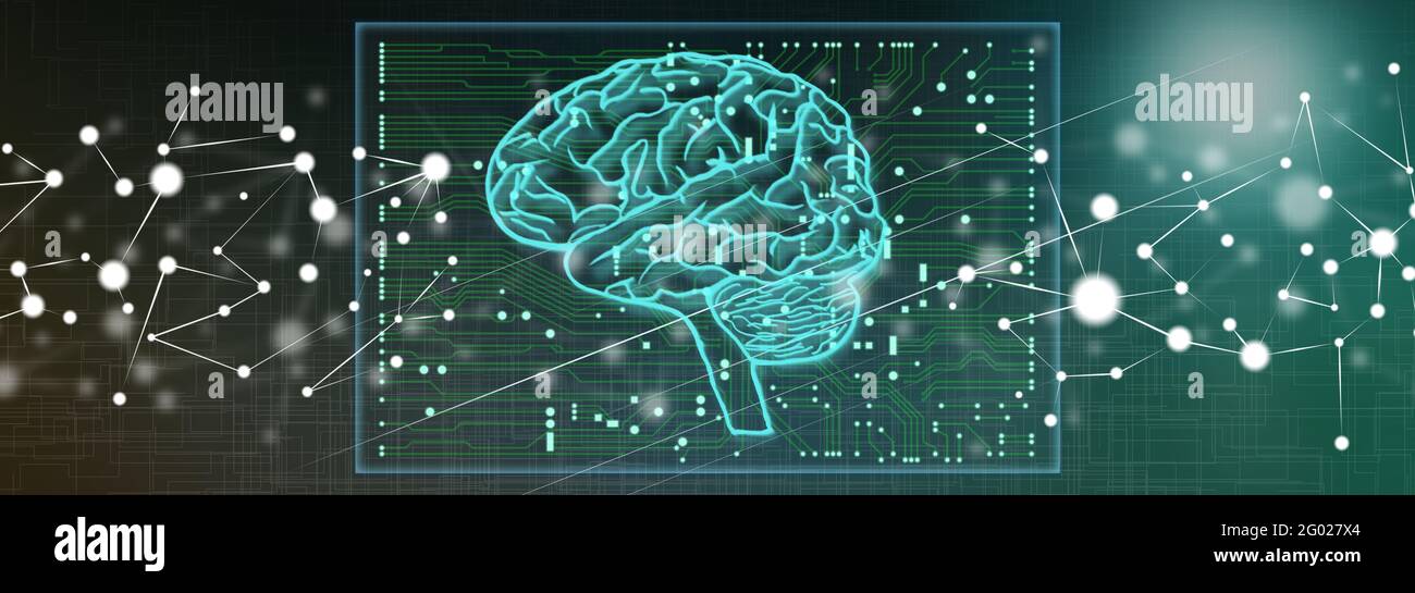 Illustration of an artificial intelligence concept Stock Photo - Alamy