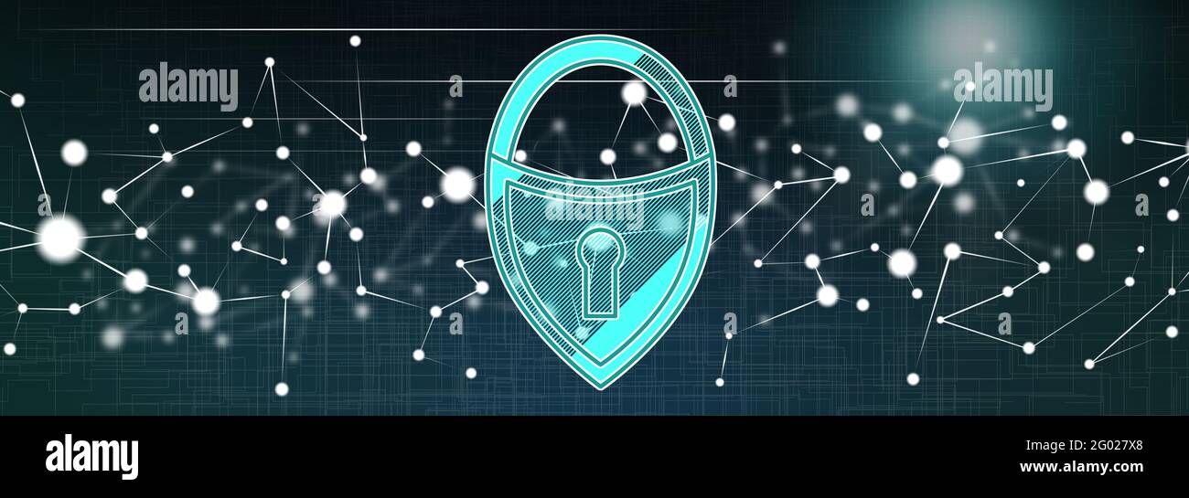 Illustration of a network safety concept Stock Photo - Alamy