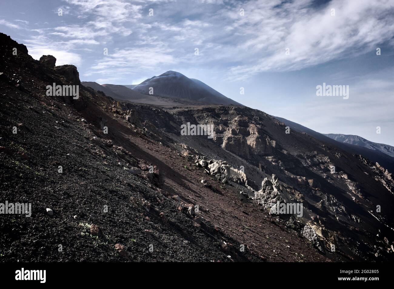 volcanic landscape of Sicily nature South-East crater of the Volcano ...