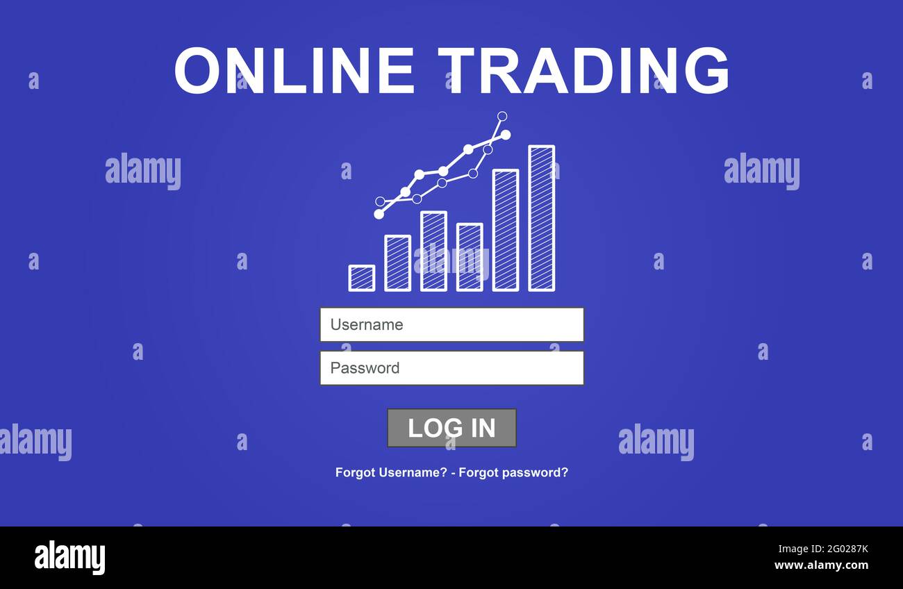 Illustration of an online trading concept Stock Photo - Alamy