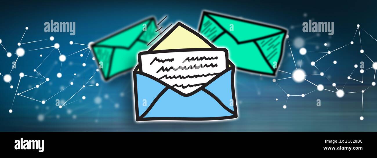 Illustration of a message concept Stock Photo - Alamy