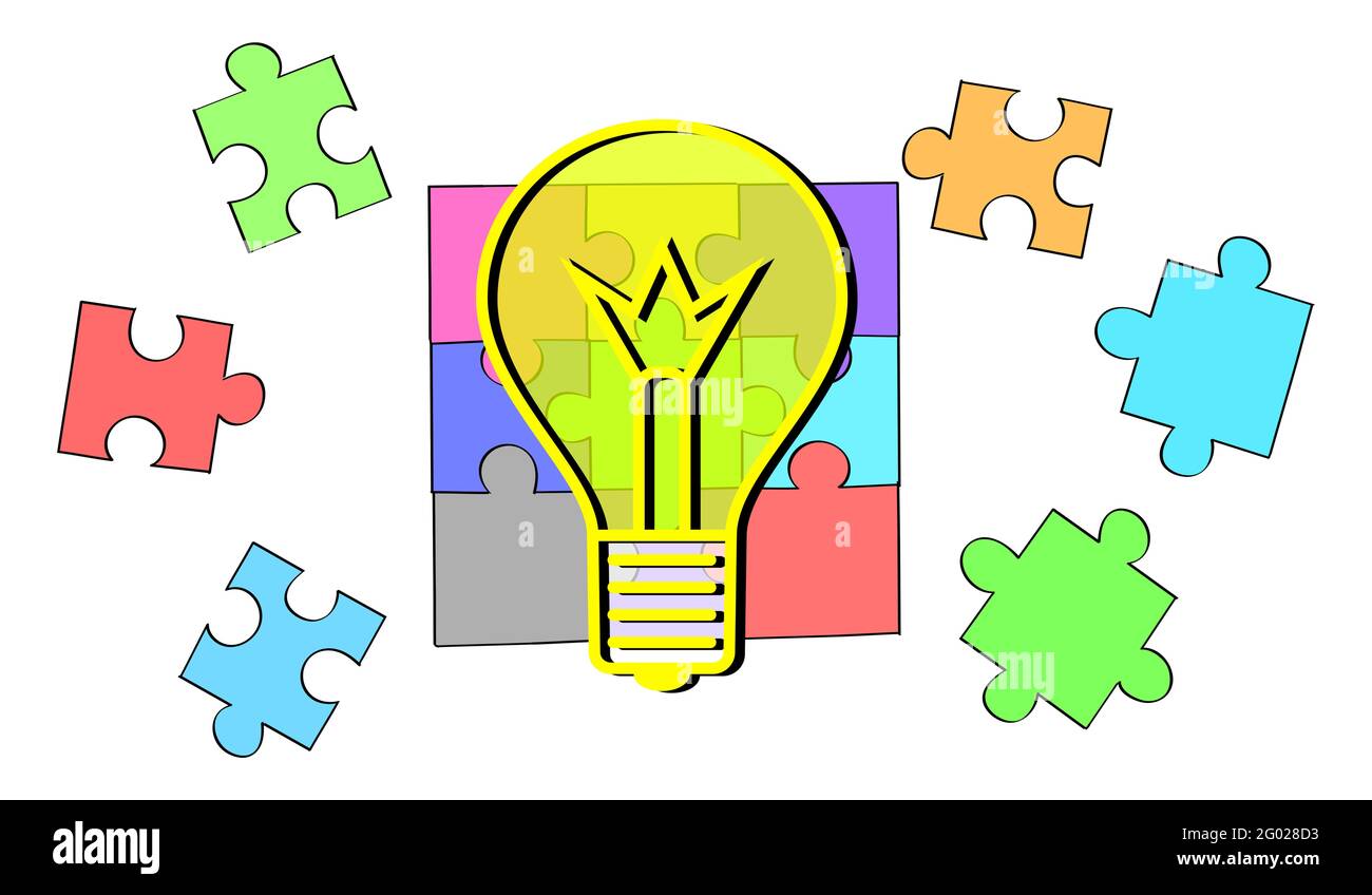 Illustration of an idea concept Stock Photo - Alamy