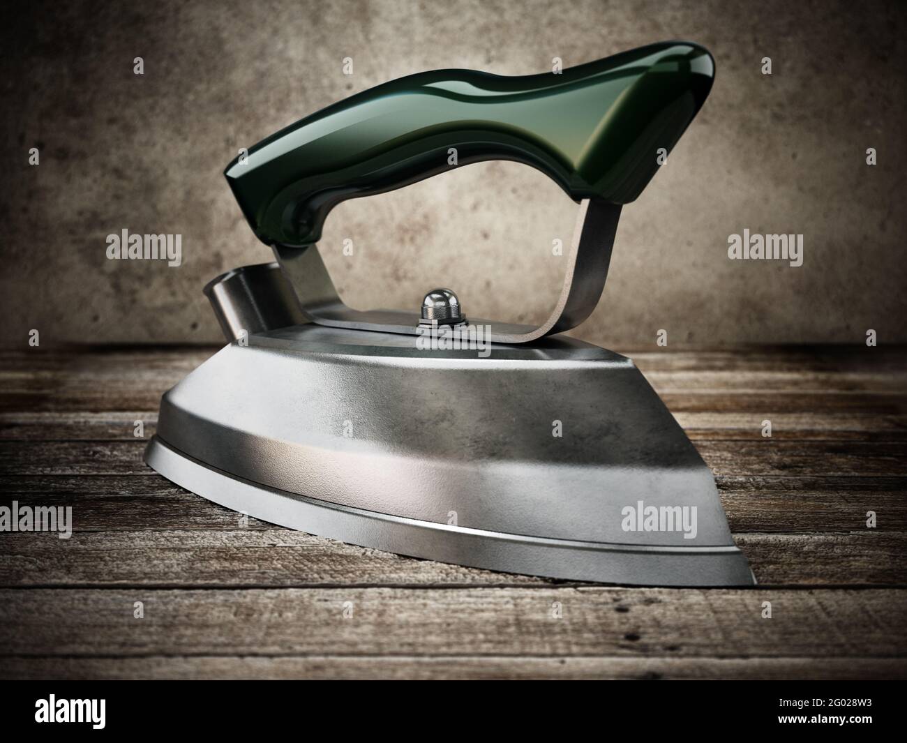 Vintage iron isolated on white background. 3D illustration Stock Photo ...