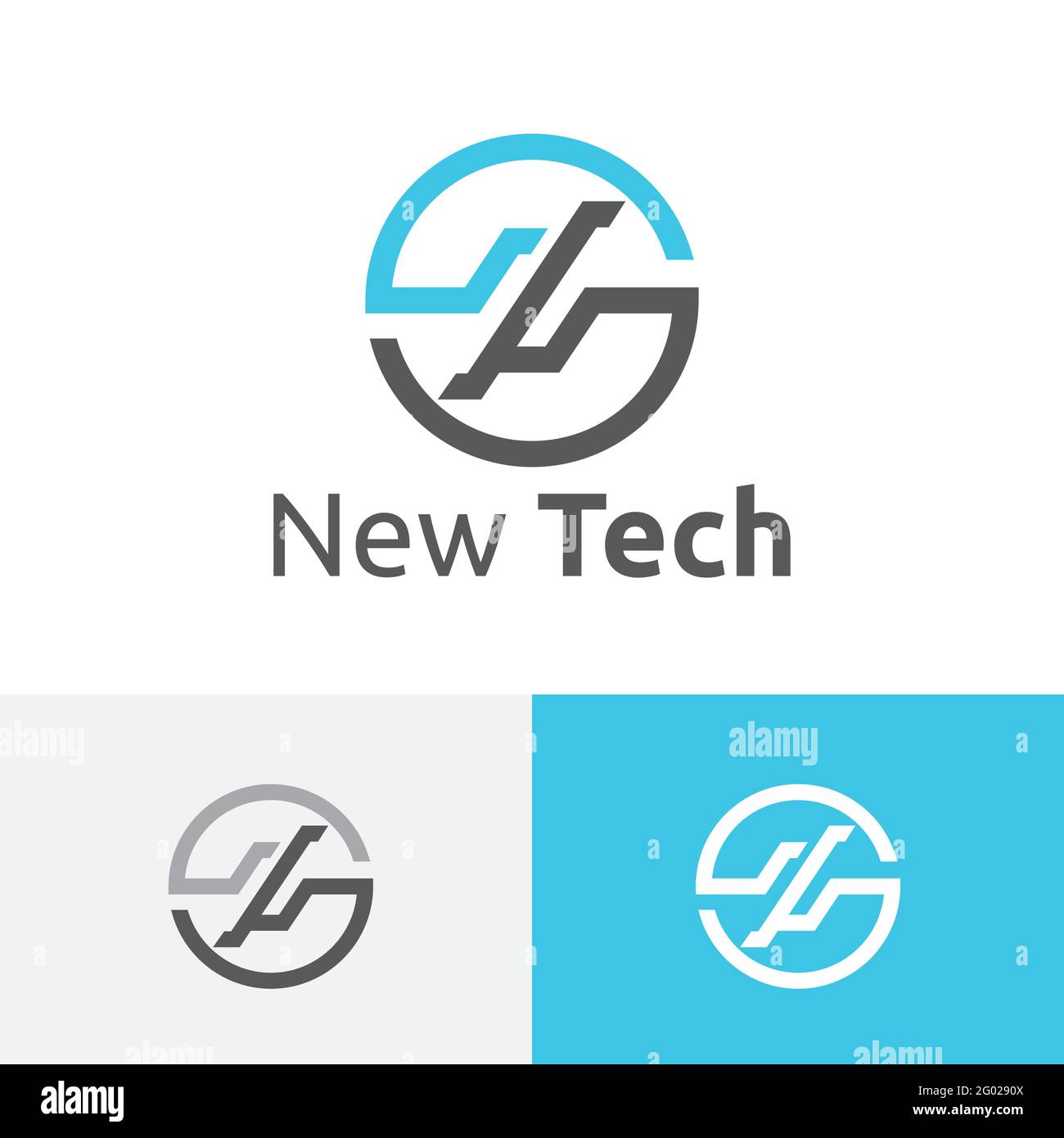 New Digital Technology Modern Circle Line Logo Symbol Stock Vector ...