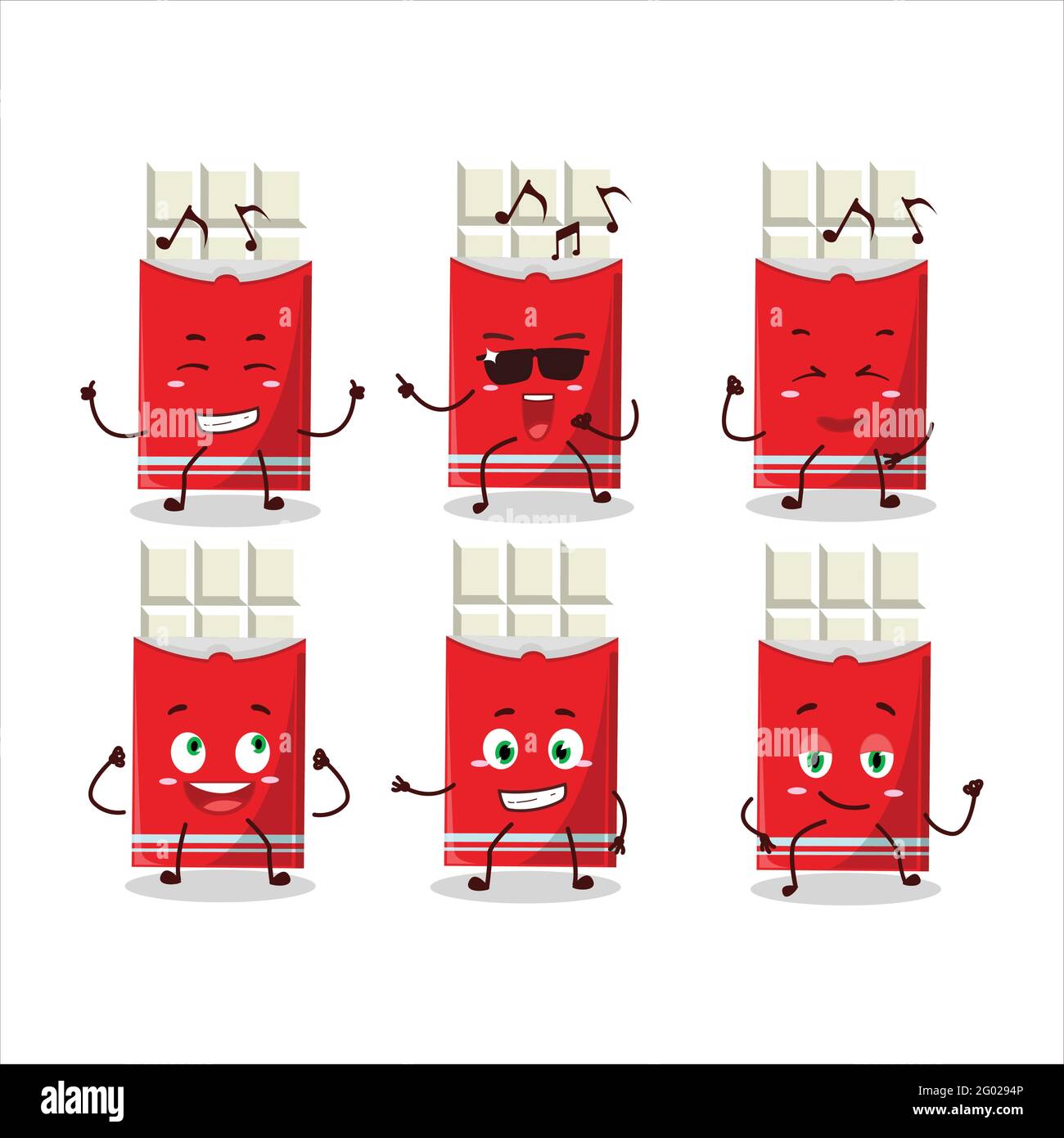 An image of white chocolate bar dancer cartoon character enjoying the ...