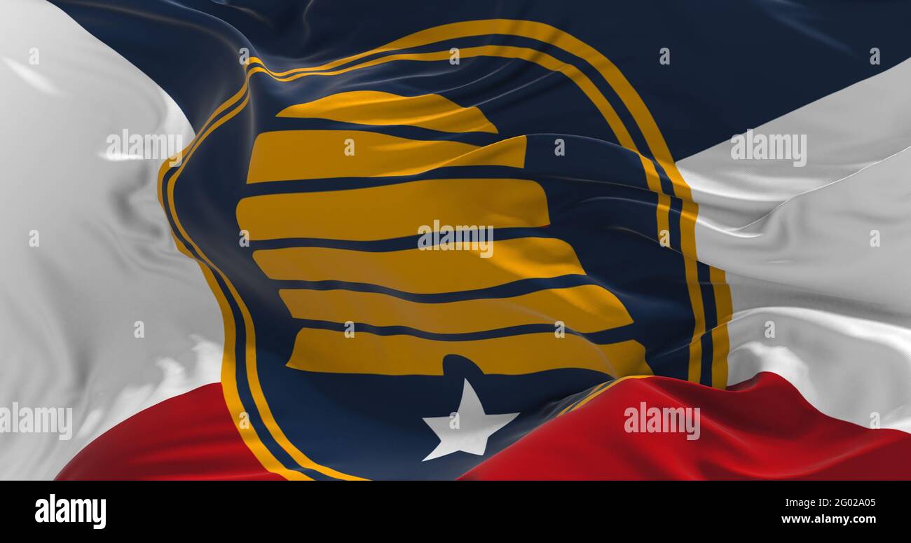 flag of Commemorative Utah waving in the wind. Patriotic concept about ...