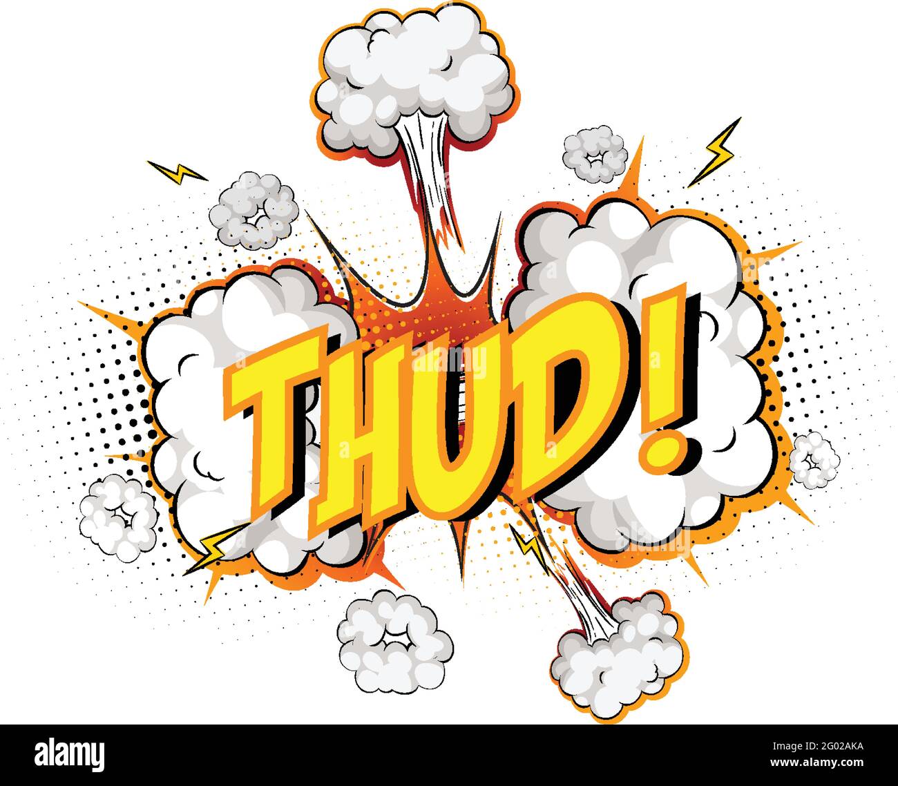Word Thud on comic cloud explosion background illustration Stock Vector ...