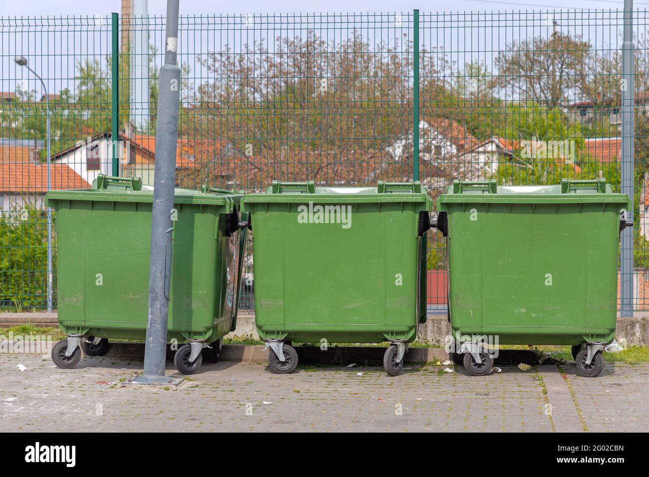 Three waste containers hi-res stock photography and images - Alamy