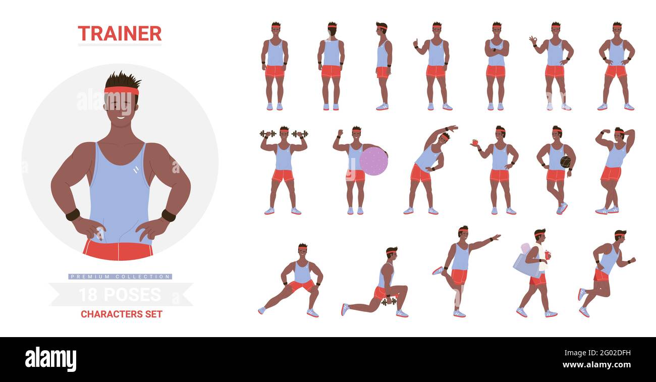 Back stretch african american Stock Vector Images - Alamy