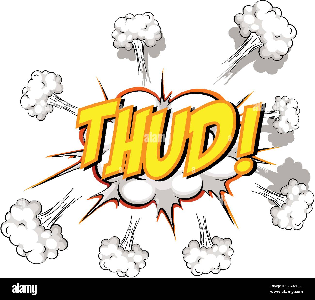 Comic speech bubble with thud text illustration Stock Vector Image ...