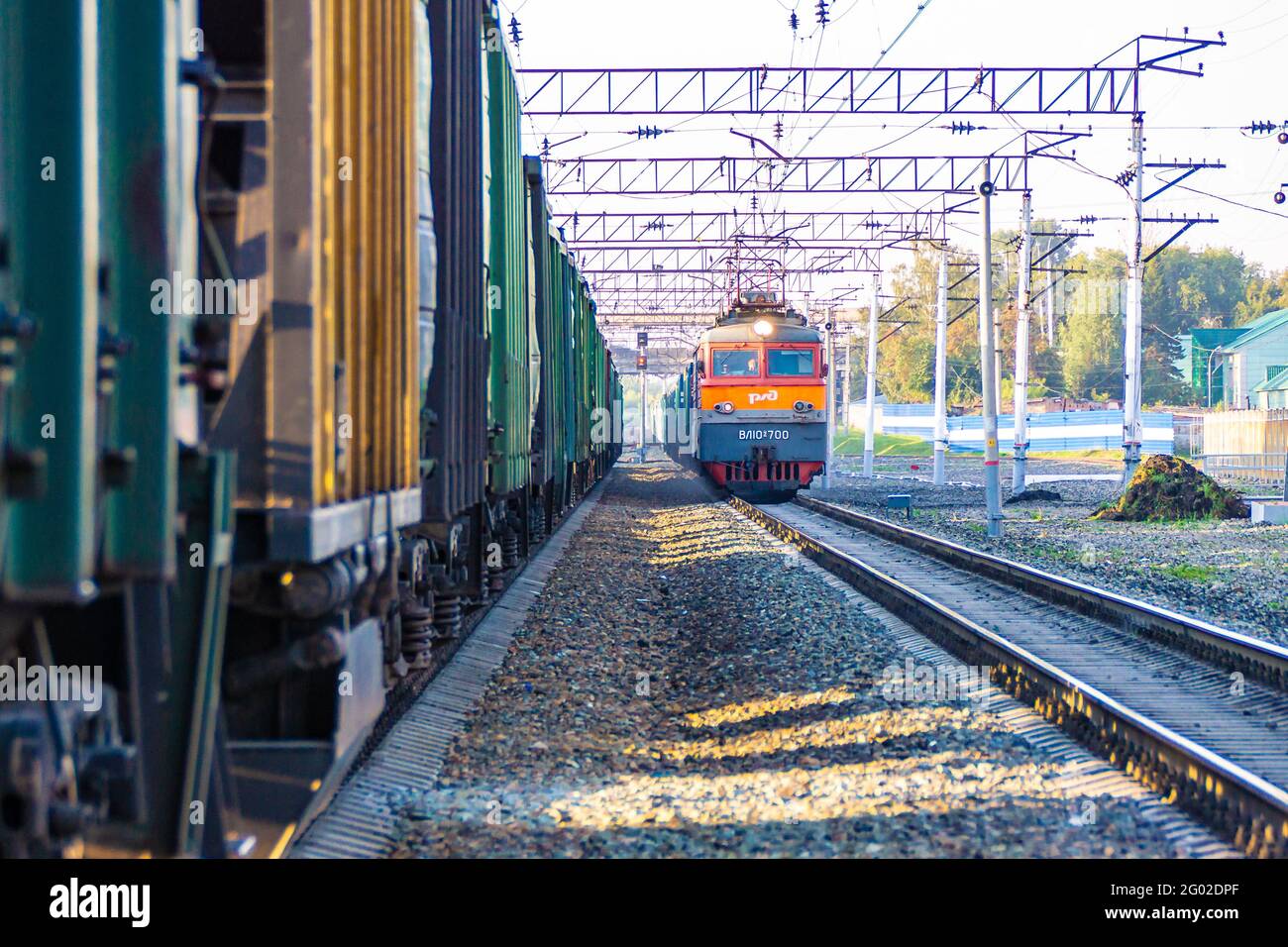 Russian freight train electric locomotive hi-res stock photography and ...