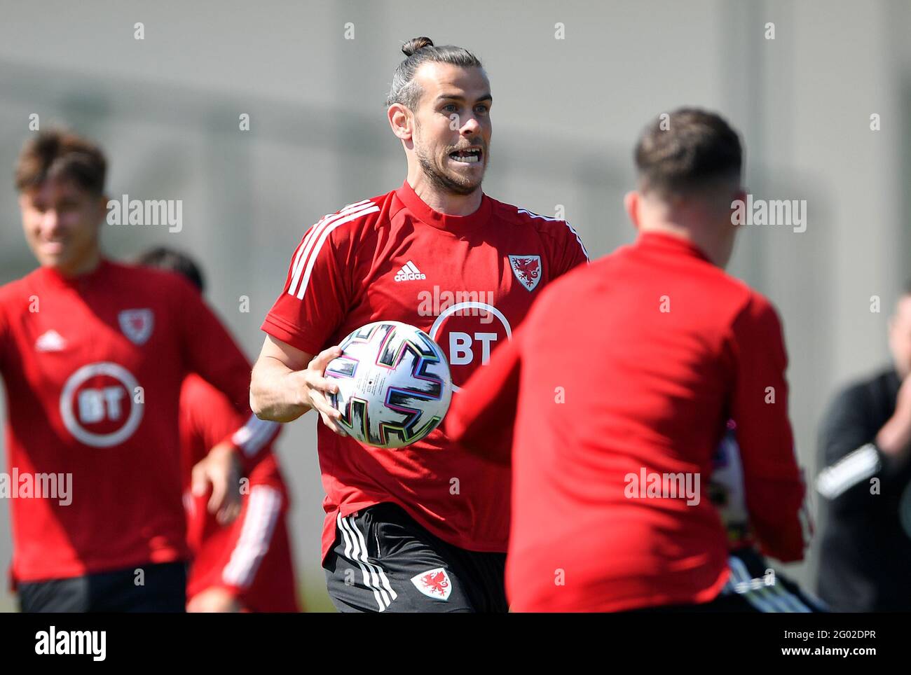Wales Gareth Bale during the training session at the Vale Resort ...
