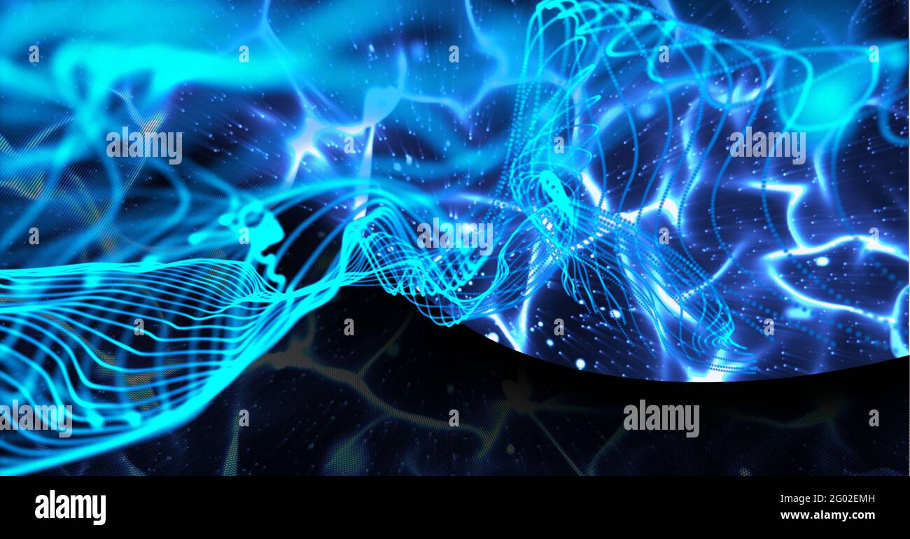 Digital animation glowing network connections hi-res stock photography ...