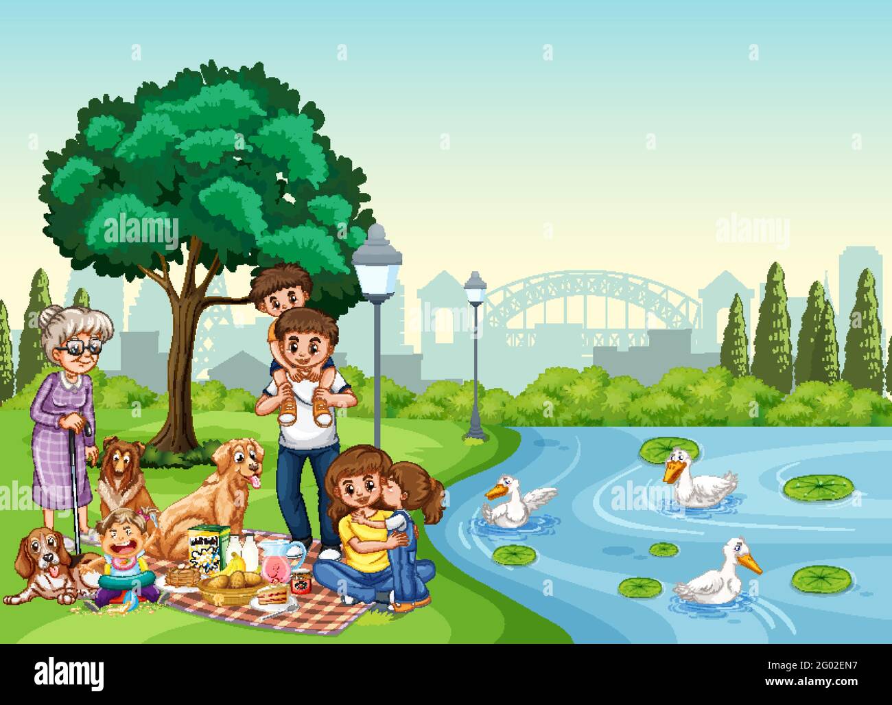 Scenes At A Park Picnic