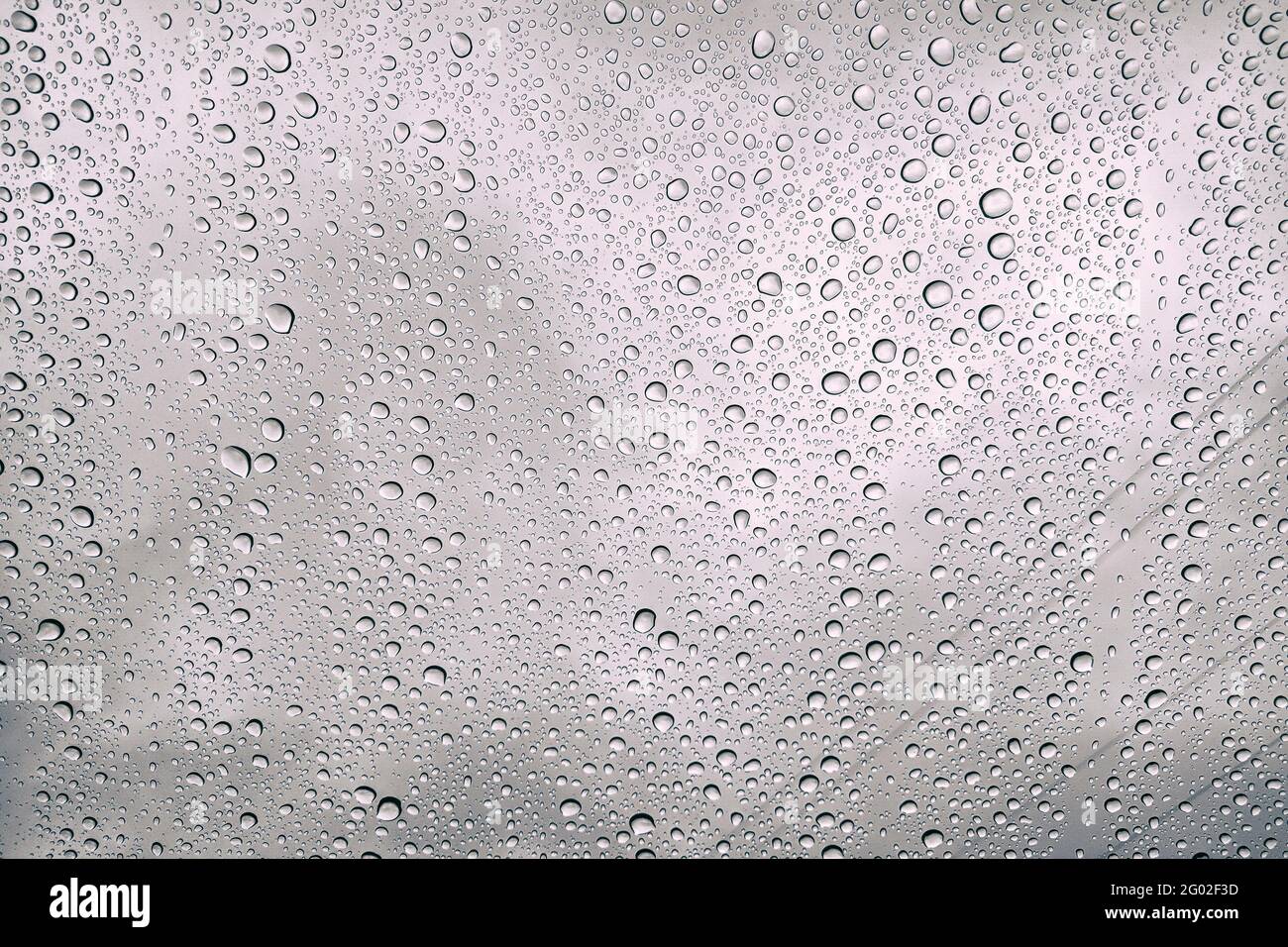 Rain drops on the glass is melancholy. Drops on car window. Winter ...