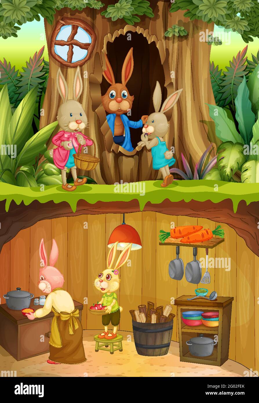 The peter rabbit garden Stock Vector Images - Alamy