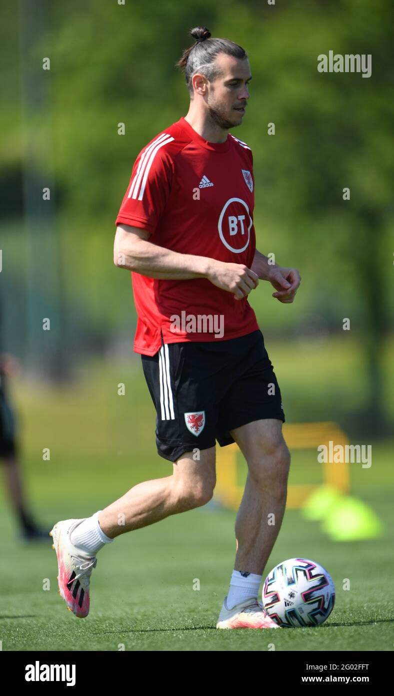 Wales' Gareth Bale during the training session at the Vale Resort ...